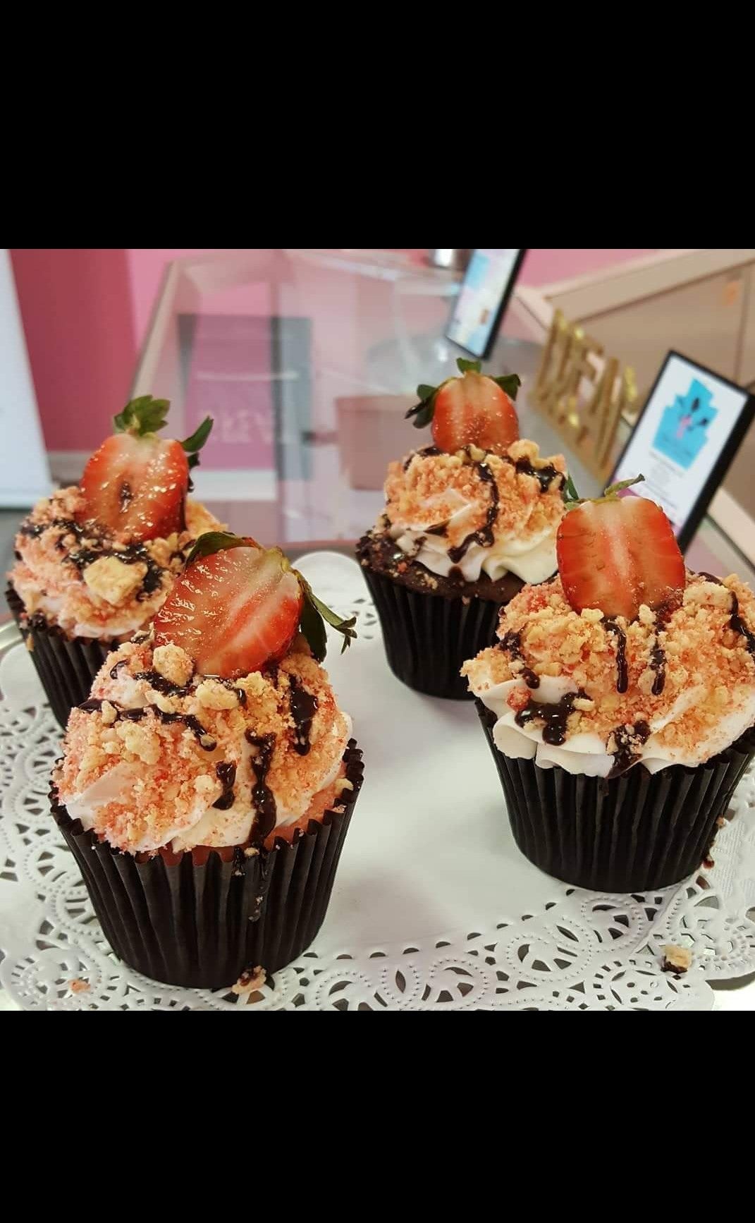 Gourmet Chocolate Strawberry Crunch Cupcake | Felicia's Cake Factory